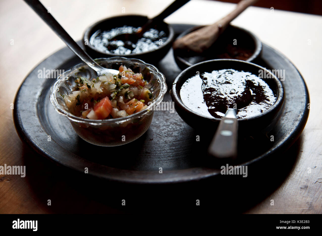 Chile, Araucania, Curarrehue, Mapuche, food, dips Stock Photo - Alamy