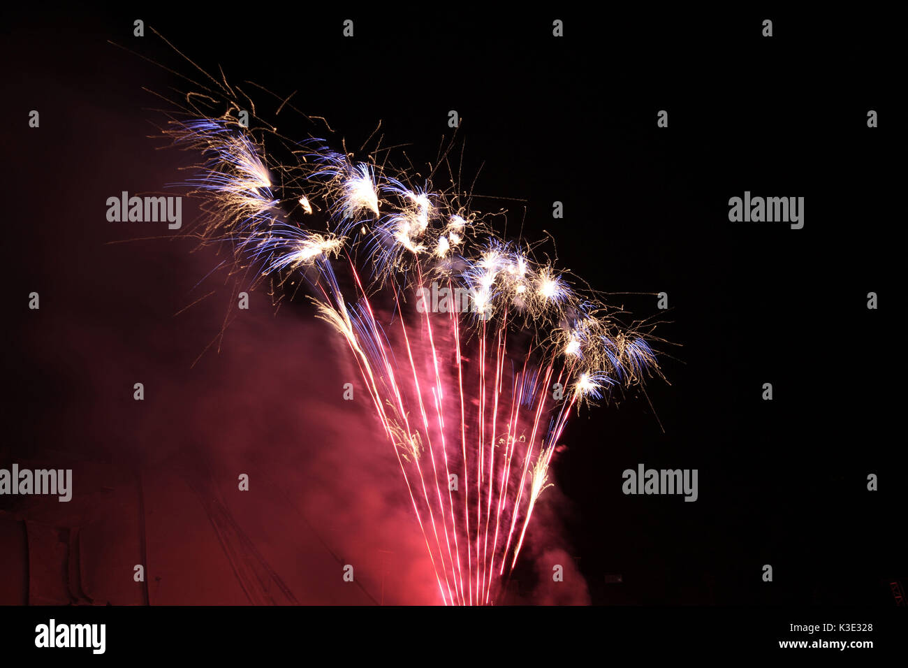 Germany, Garmisch-Partenkirchen, fireworks, cascade, design fireworks ...