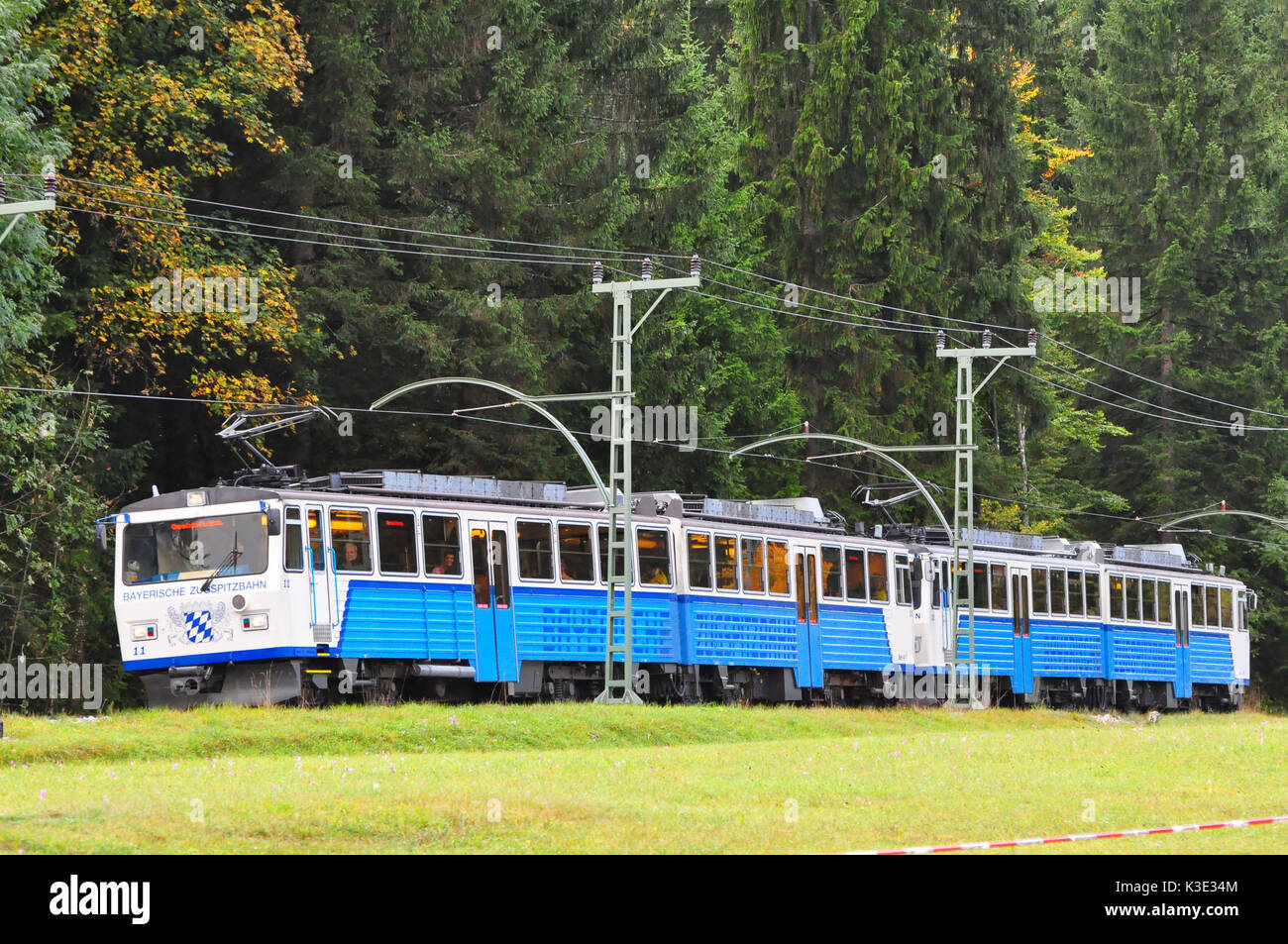 Deutschland, Bayern, Grainau, Bayerische Zugspitzbahn, Zahnradbahn ...
