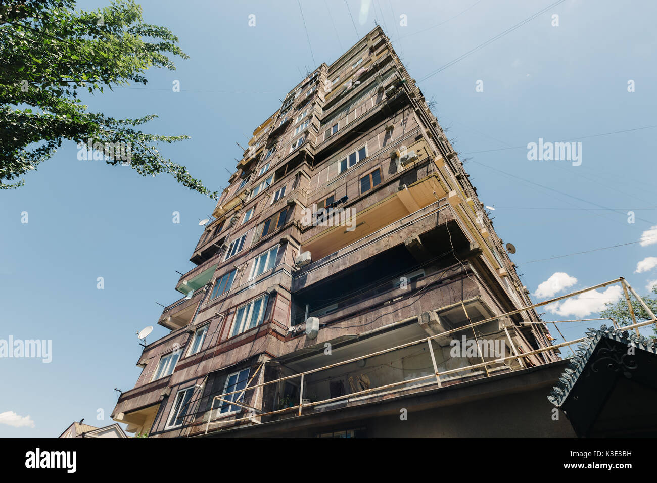 Old residential multi-story houses Yerevan, Armenia Stock Photo - Alamy