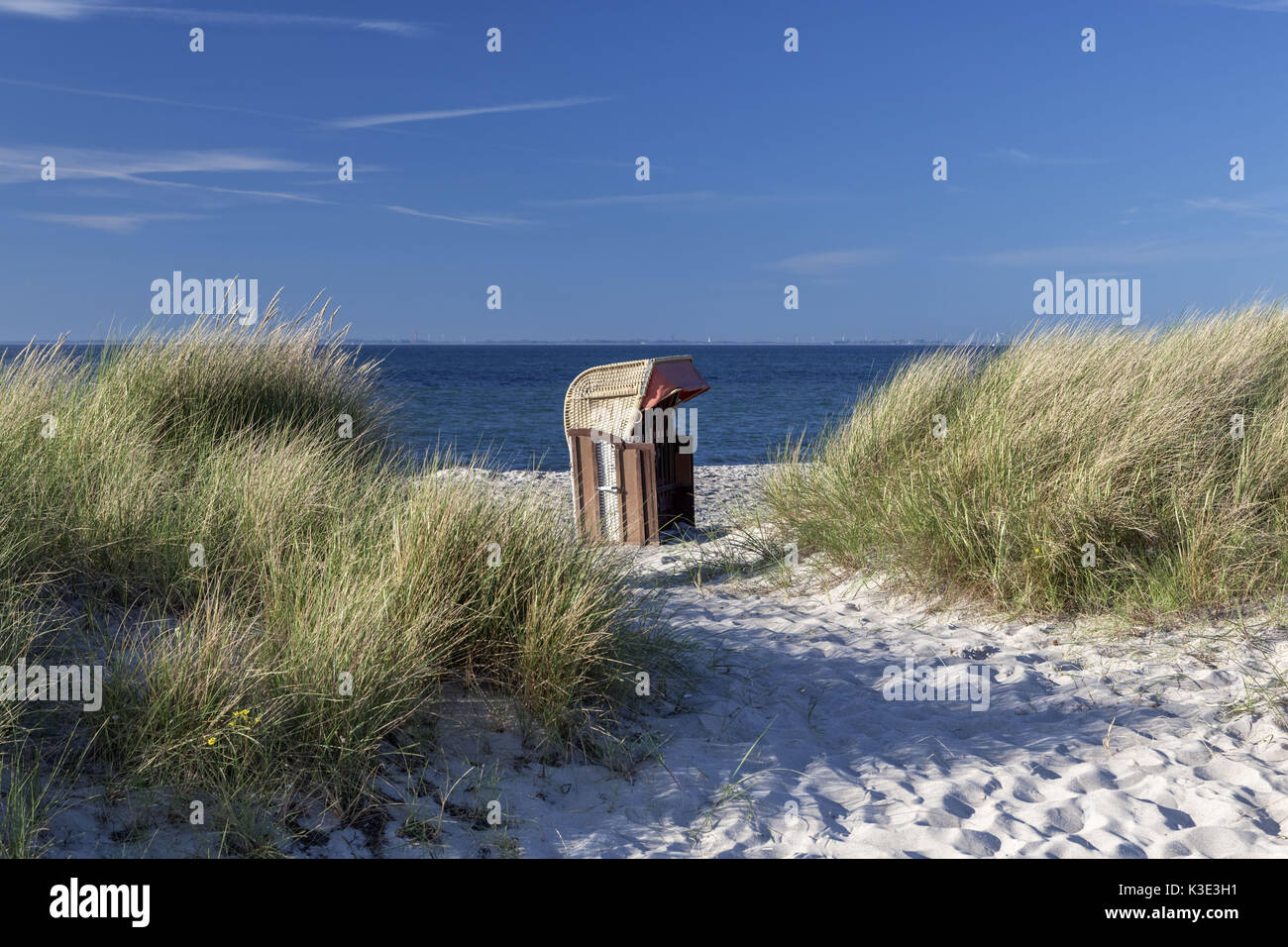 Beach on the Steinwarder, Heiligenhafen, Holstein, Ostholstein ...