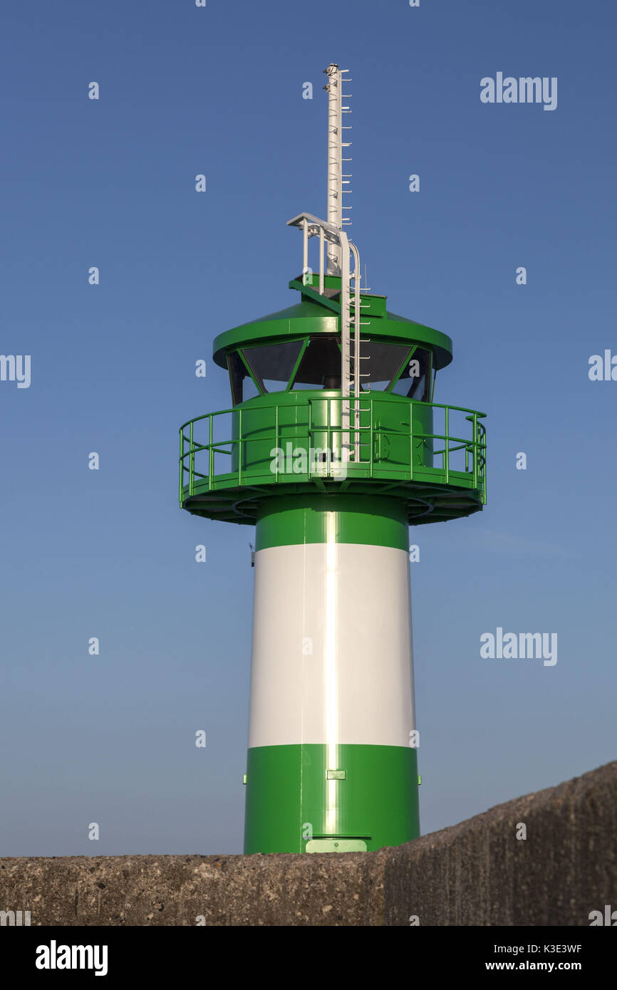 Lighthouse north mole, new colour since 2013, Travemünde, Hanseatic ...