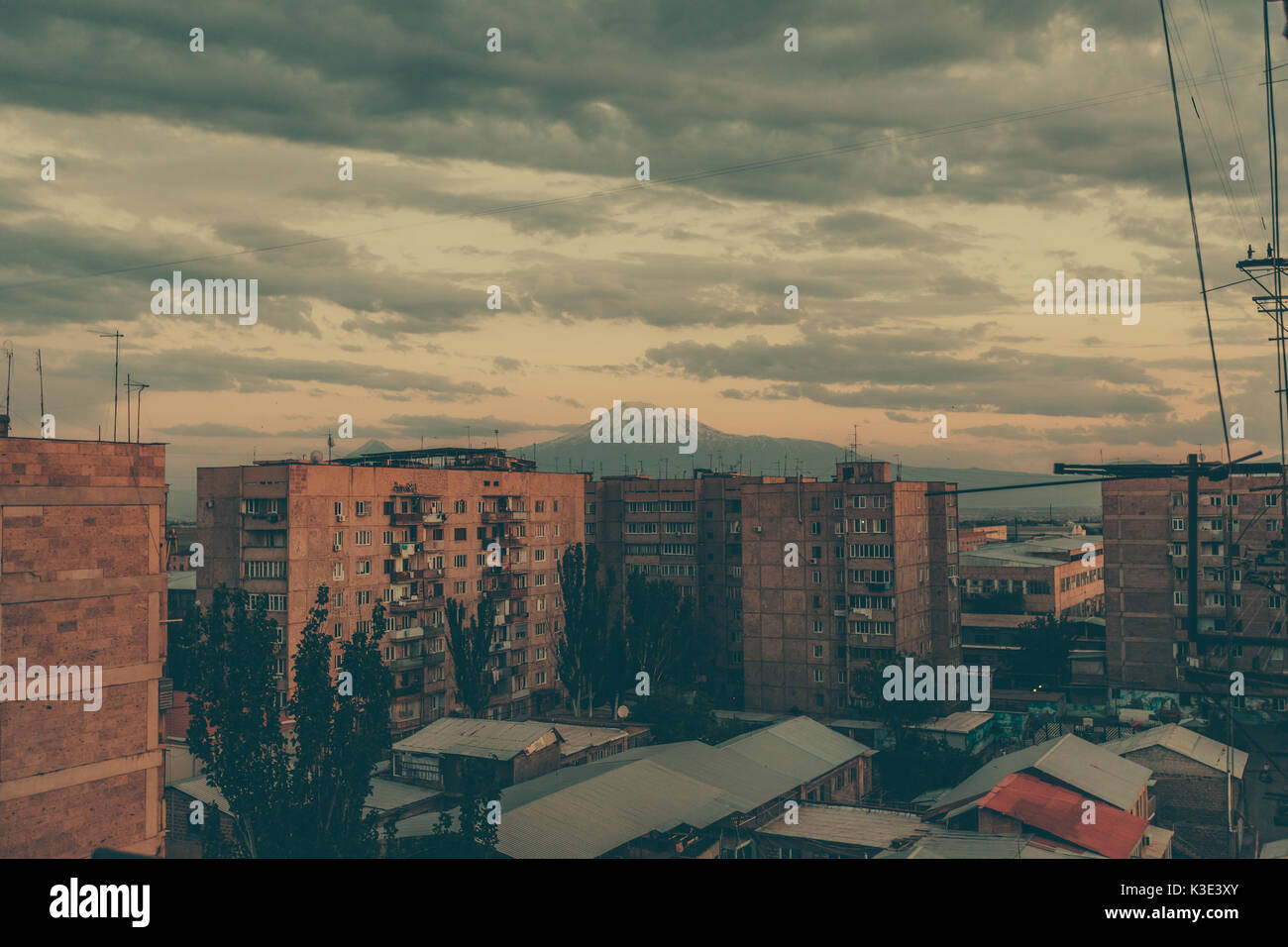 Old high-rise buildings in Yerevan, Armenia Stock Photo - Alamy
