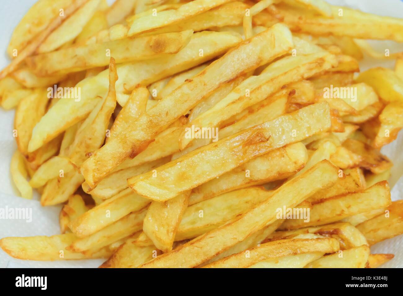 Fast Food, Homemade French Fries or Finger Chips Often Served with A ...