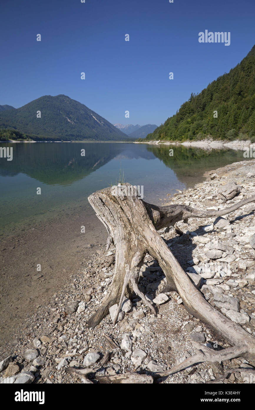Sylvenstein Dam, the Isar dams in the Isar valley near Fall, Lenggries ...