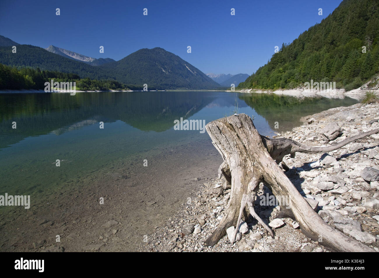Sylvenstein Dam, the Isar dams in the Isar valley near Fall, Lenggries ...