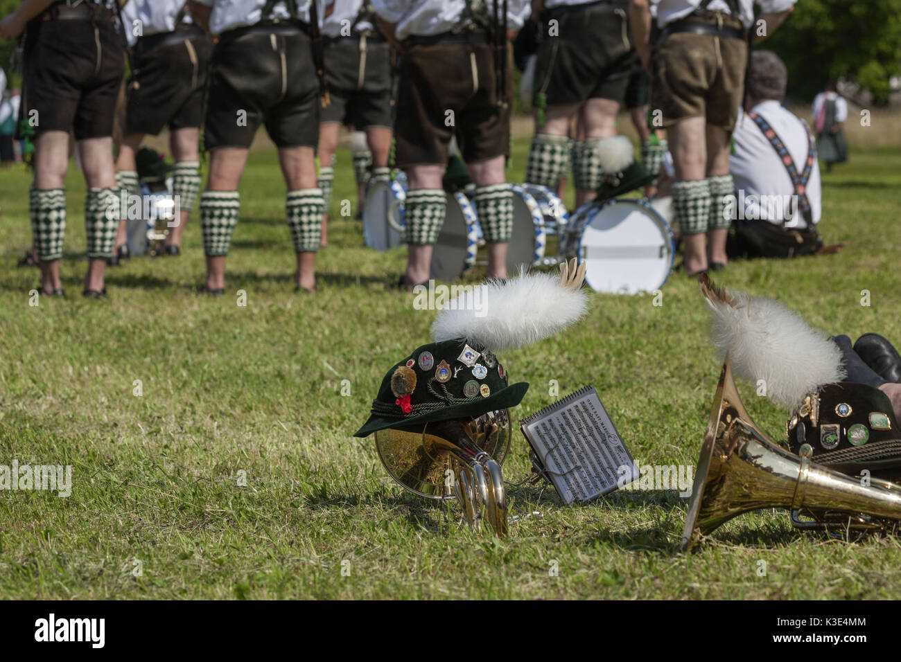 Local people at the regional youth festival, Eschenlohe, Upper Bavaria ...