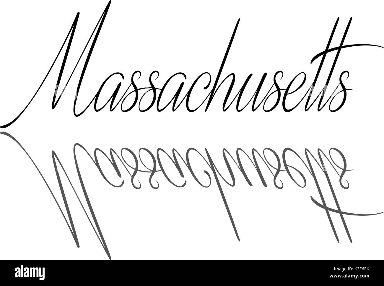 Massachusetts text sign illustration on white background Stock Vector ...
