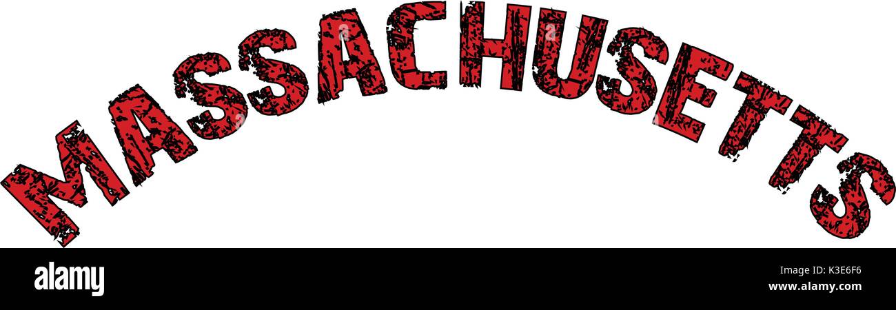 Massachusetts text sign illustration on white background Stock Vector ...