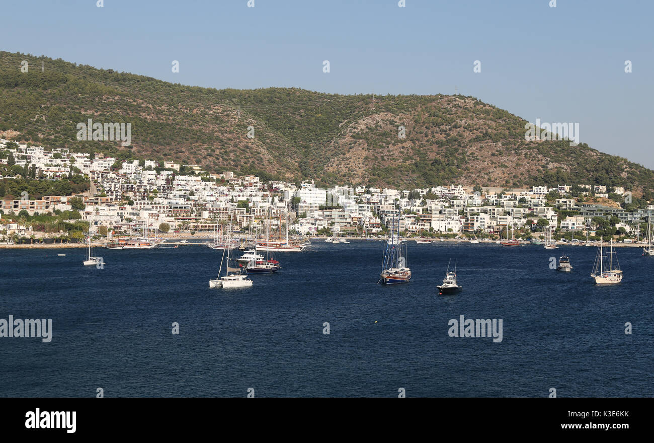 Bodrum Town in Aegean Coast of Mugla City, Turkey Stock Photo - Alamy