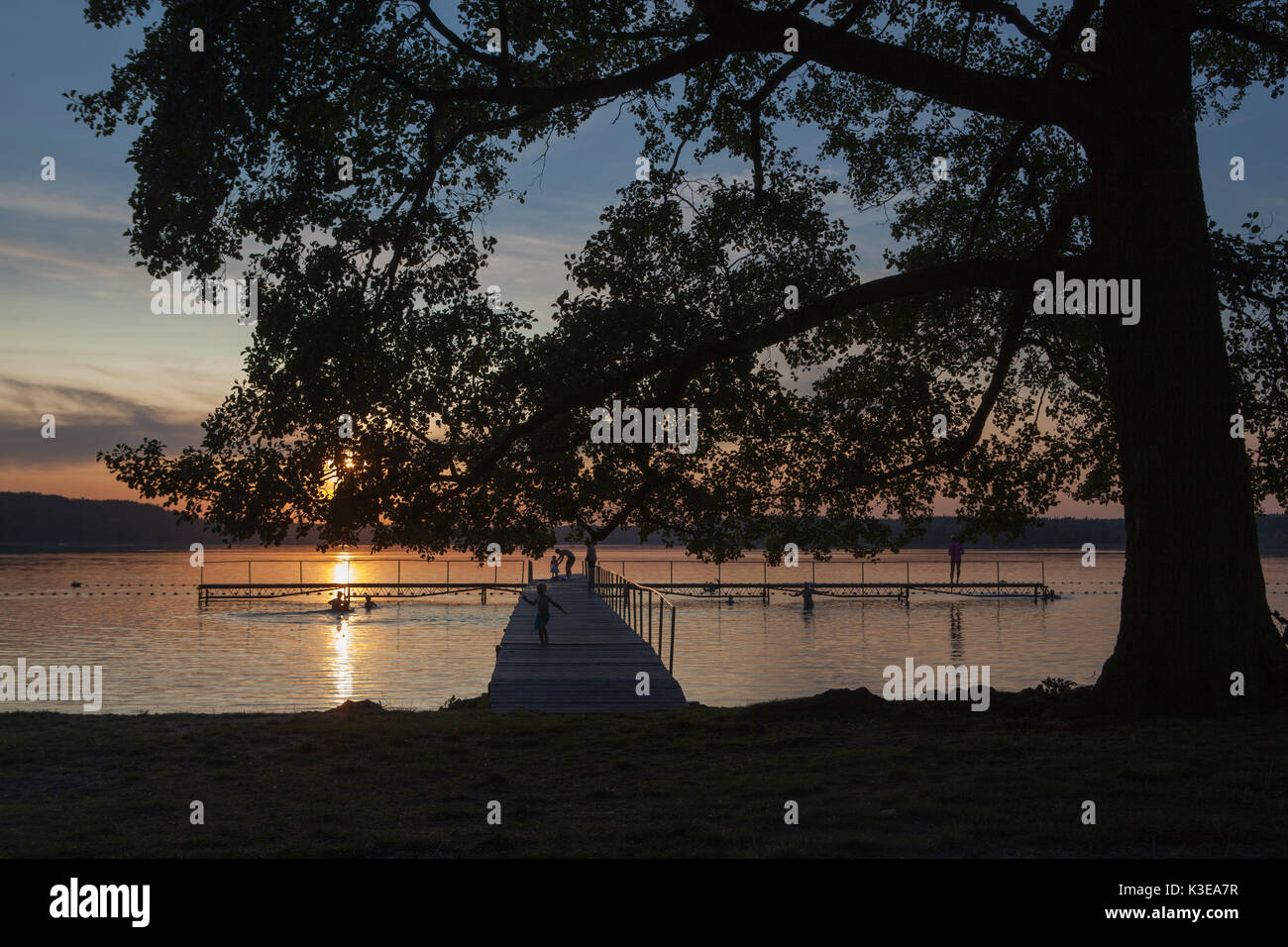 Lake in Wiele Poland - Jezioro Wiele Polska Stock Photo - Alamy