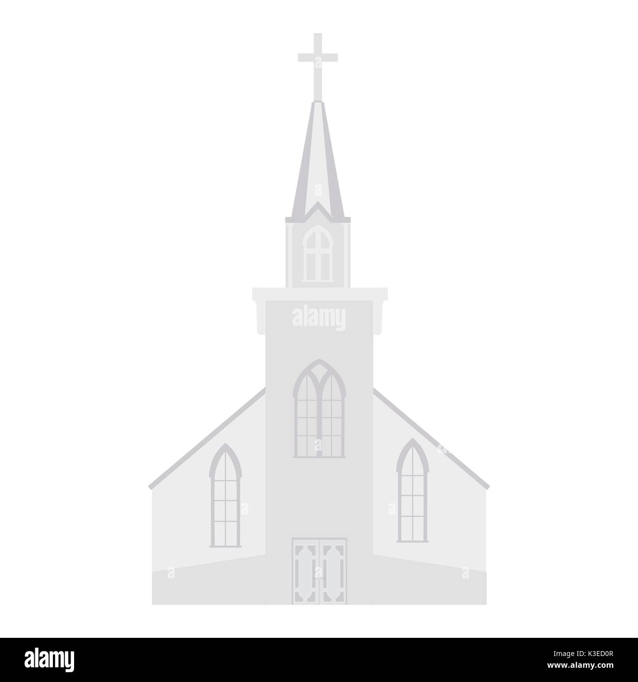 Vector illustration church building icon isolated on white background ...