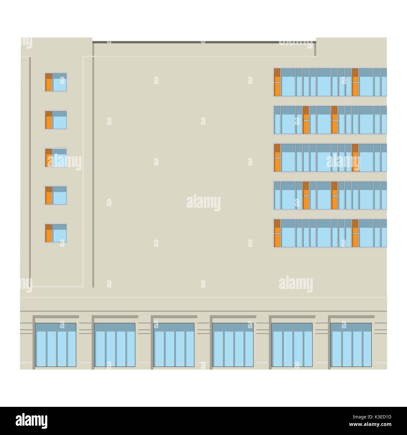Vector illustration modern college or university building. Architecture ...
