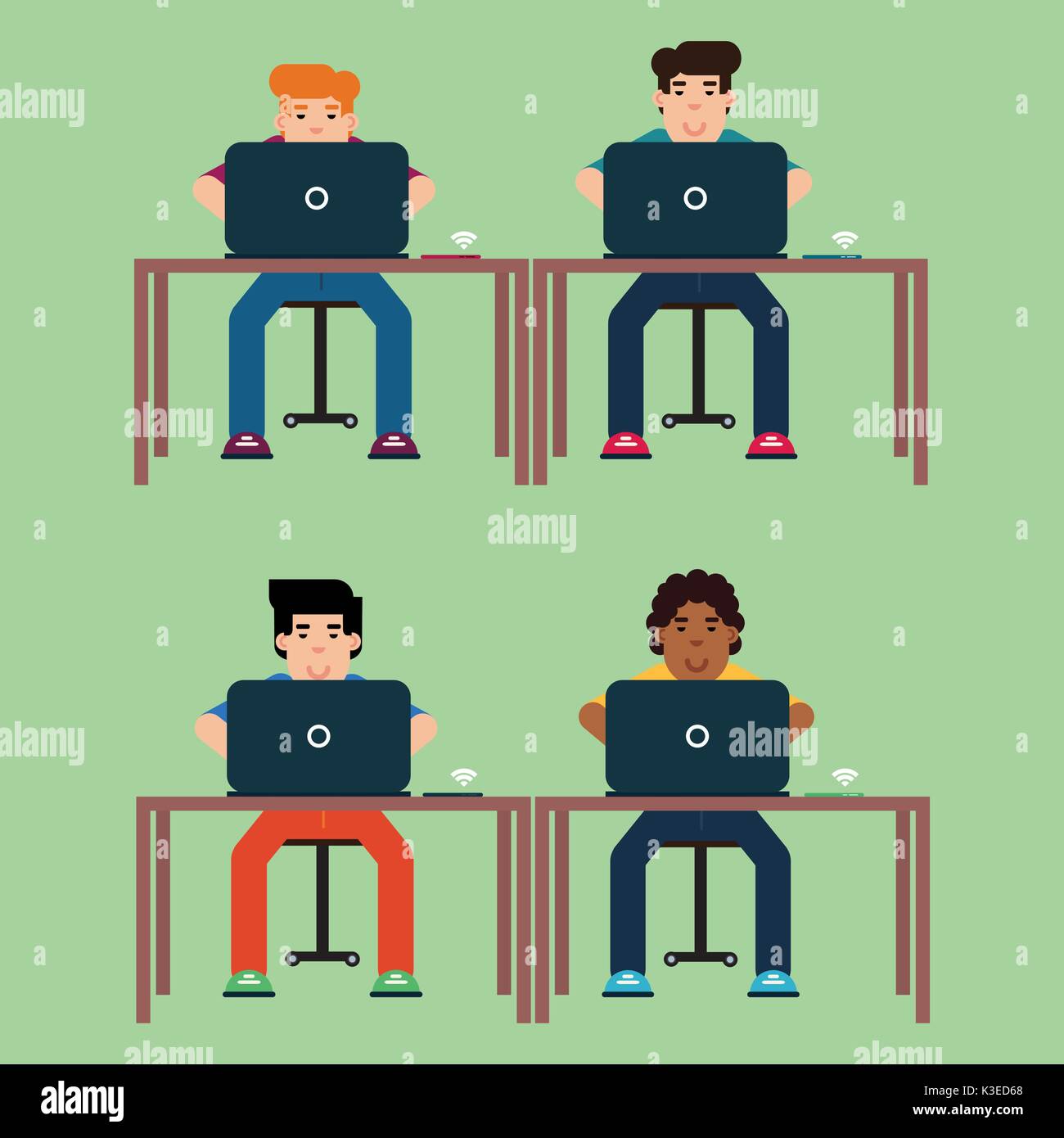 Class adult student sit Stock Vector Images - Alamy