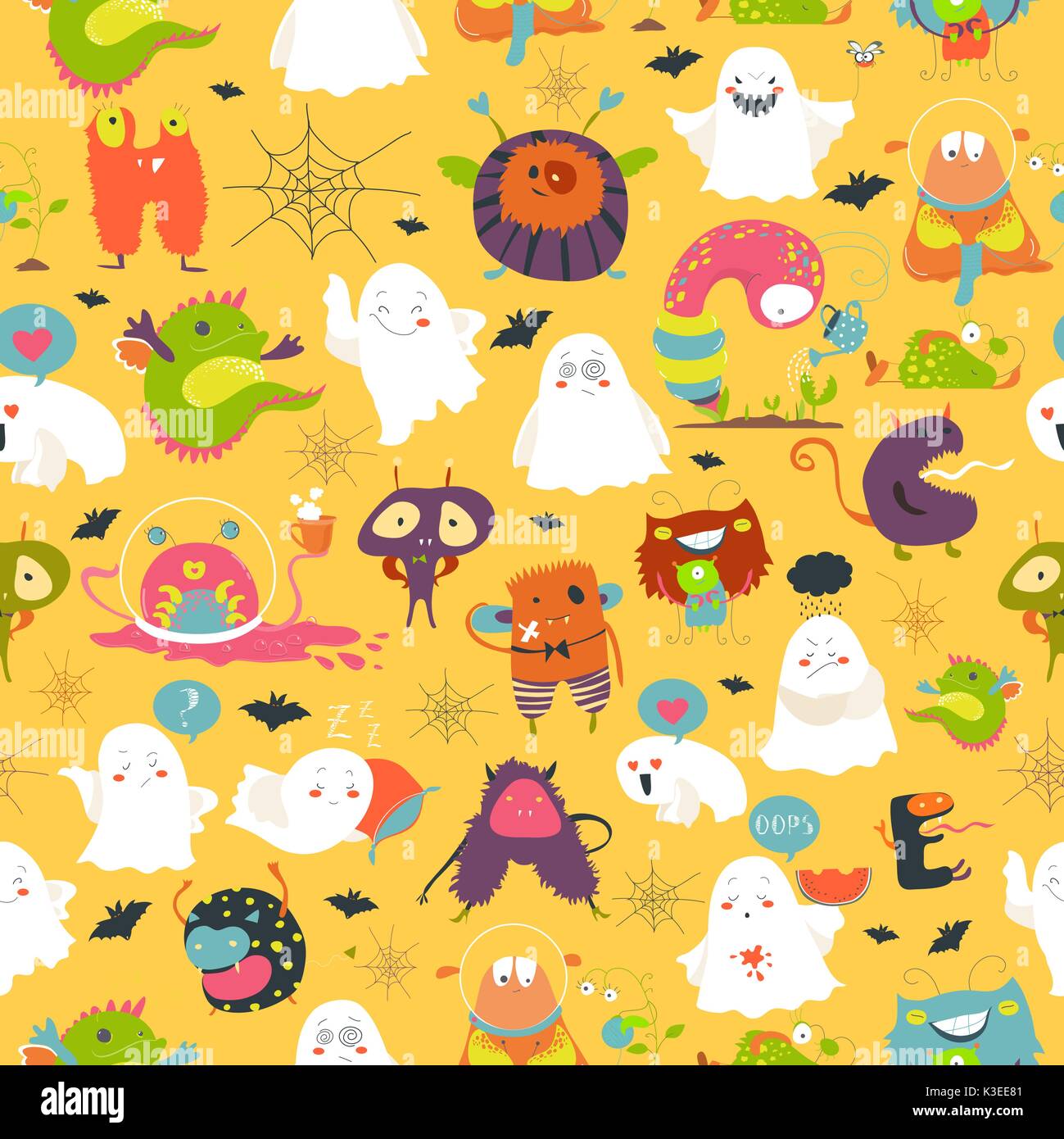 Monsters pattern hi-res stock photography and images - Alamy