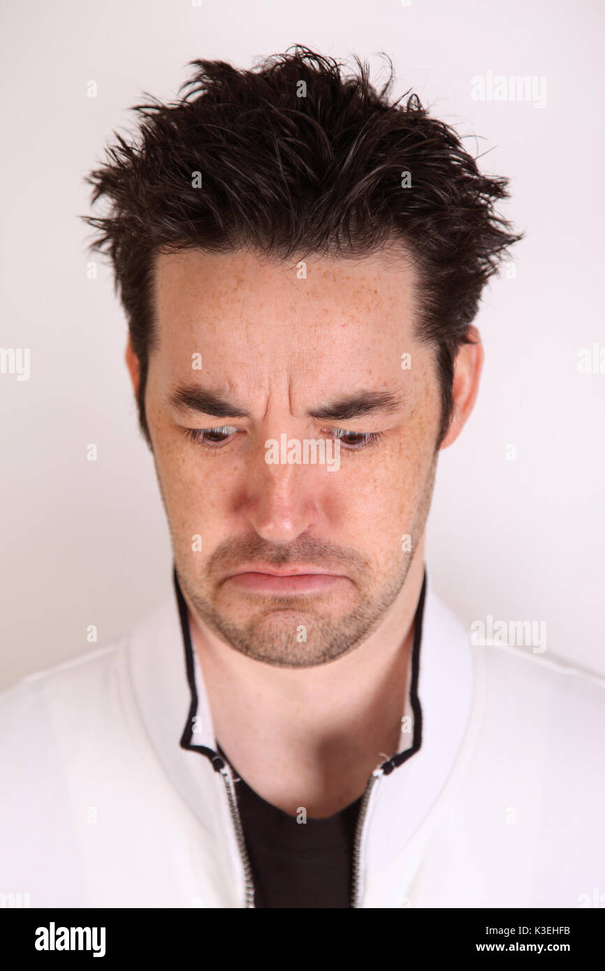 Sad frown man hi-res stock photography and images - Alamy