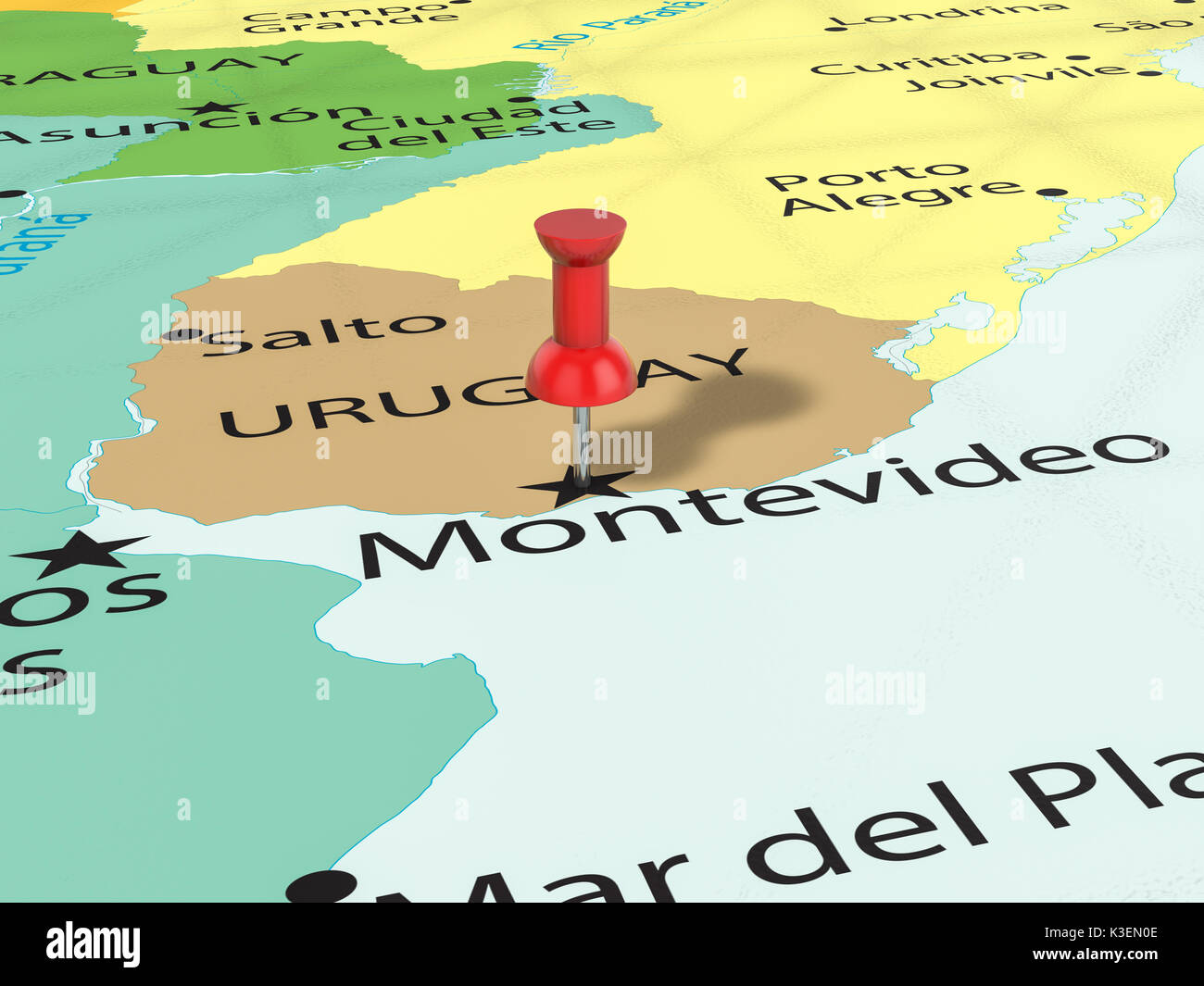 Montevideo map hi-res stock photography and images - Alamy