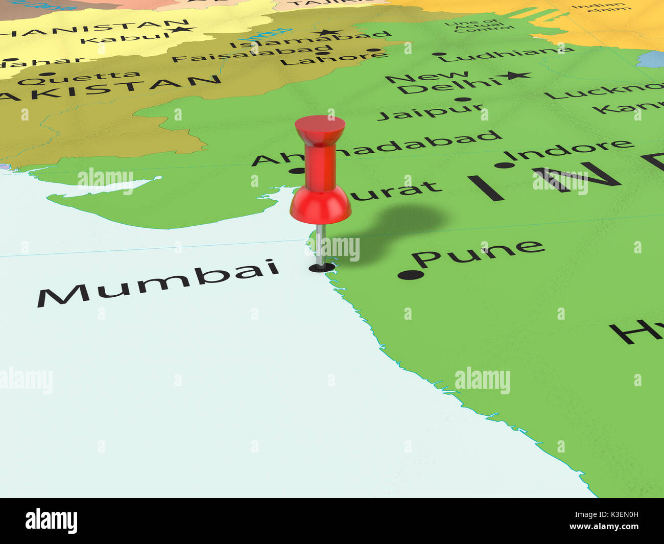 Mumbai map hi-res stock photography and images - Alamy