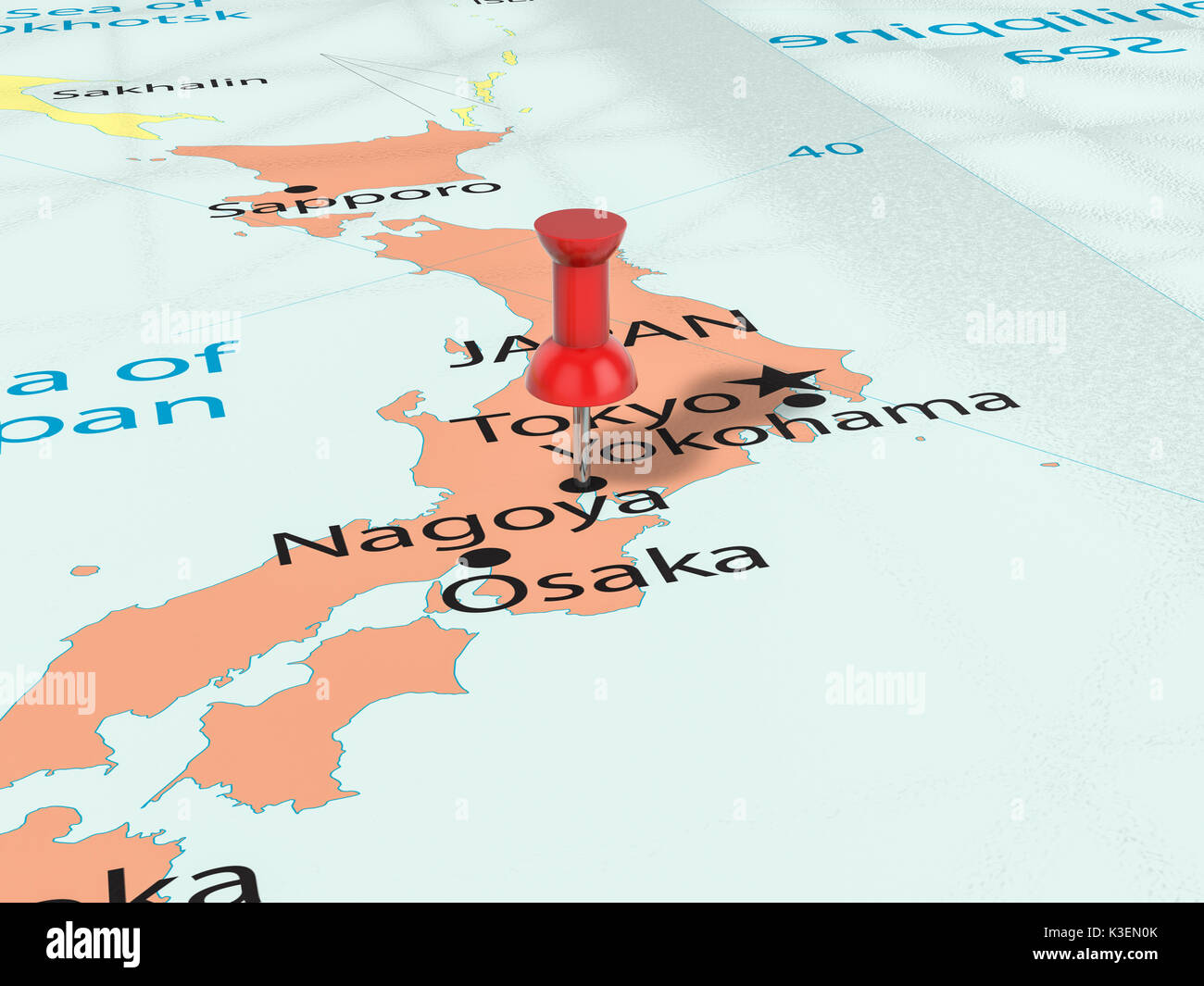 Map of nagoya hi-res stock photography and images - Alamy