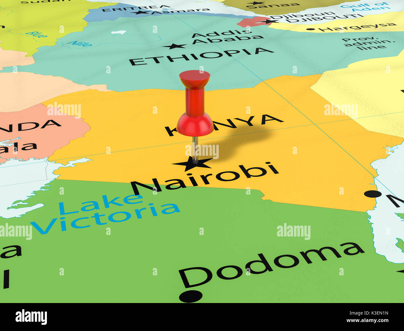 Nairobi map hi-res stock photography and images - Alamy