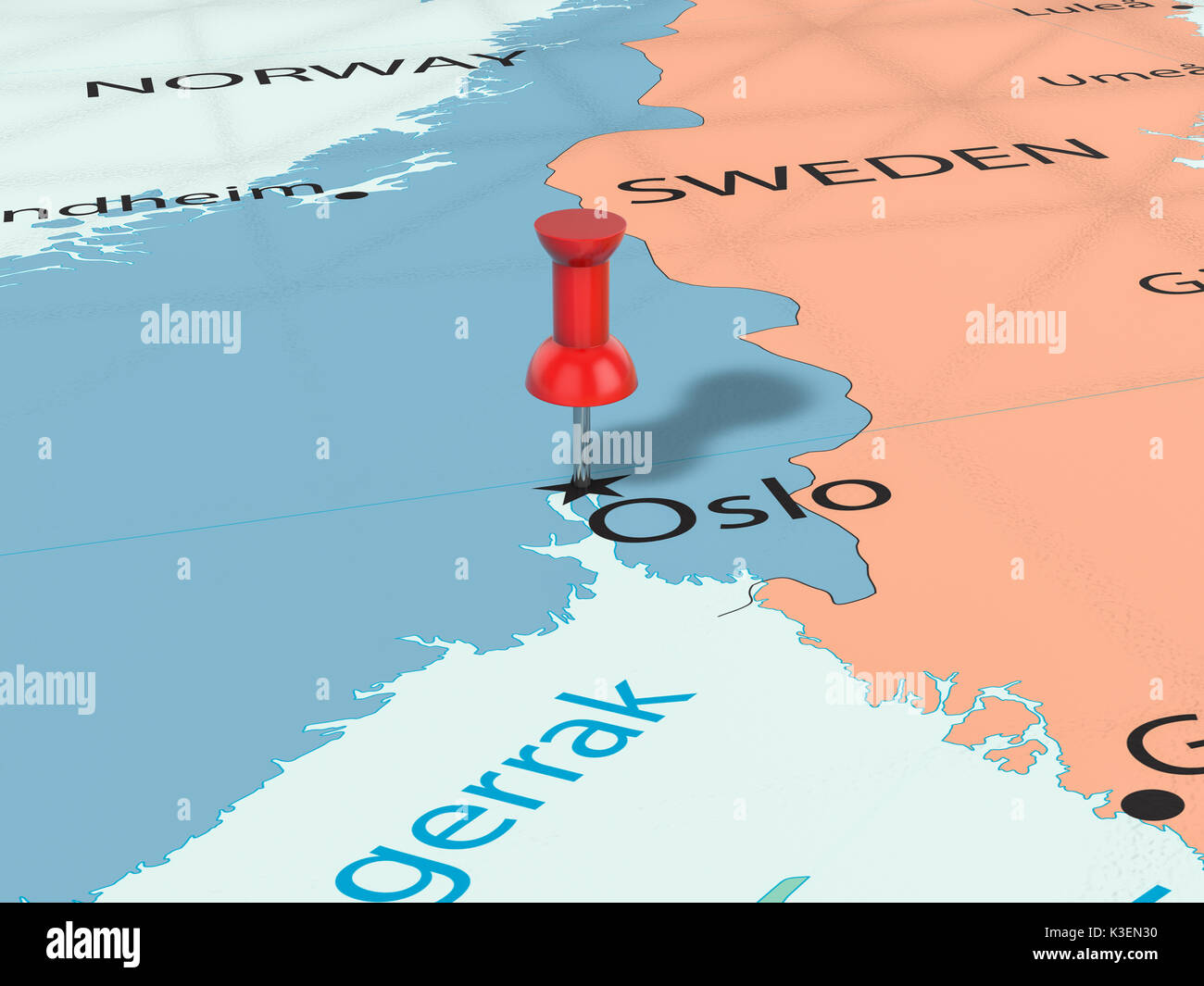 Oslo map hi-res stock photography and images - Alamy