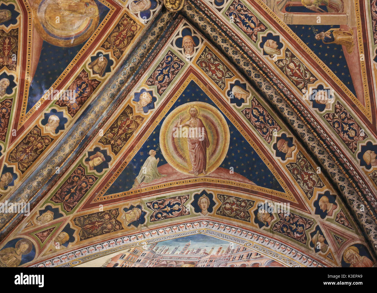 Fresco of Jesus Christ created in 1450 by the Renaissance artist ...