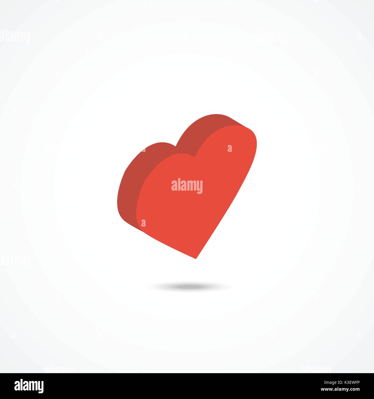 Heart isometric icon 3d vector illustration on white Stock Vector Image ...
