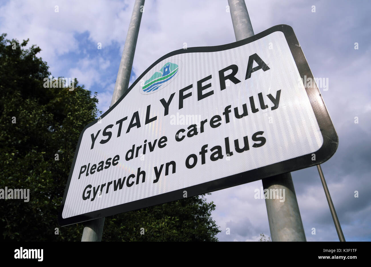 An Ystalyfera sign on the A4067 in Wales, UK. Saturday 02 September ...