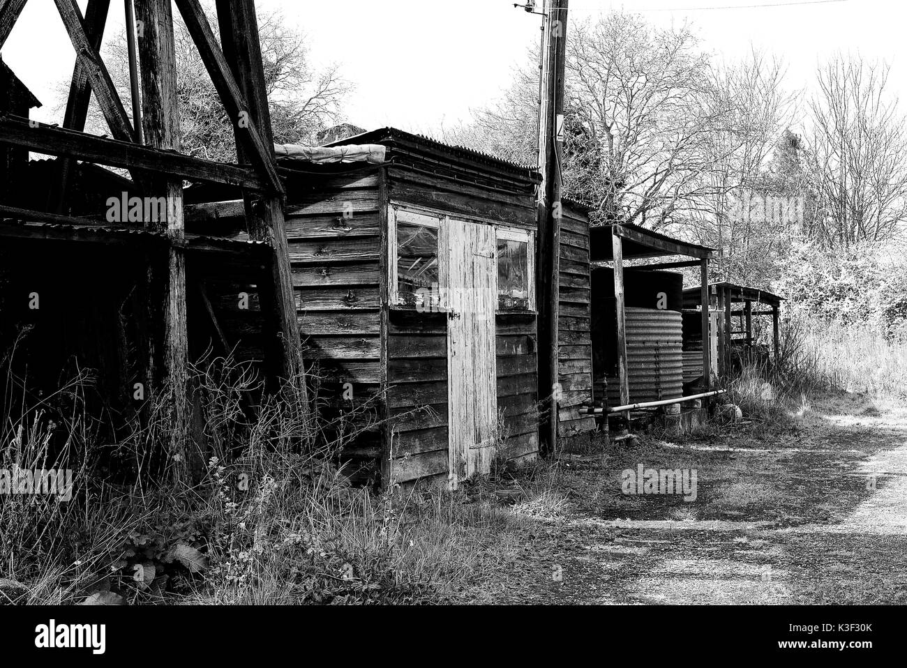 Rundown Kidby Nurseries, Little Clacton, Essex, in a state of decline ...