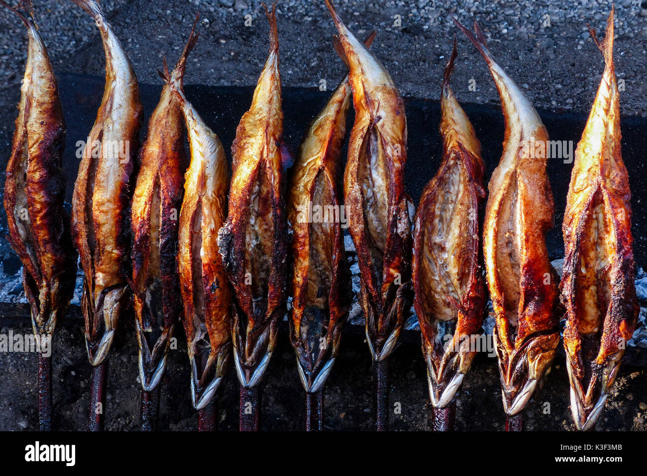 Oktoberfest food steckerlfisch fish hi-res stock photography and images ...