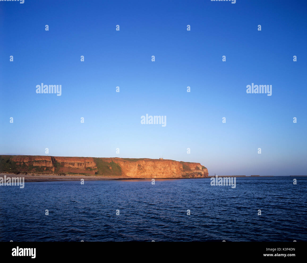 Sandstone cliffs of the island Helgoland, Schleswig - Holstein, North ...