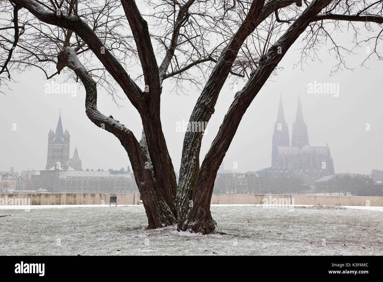 Cologne winter snow river hi-res stock photography and images - Alamy