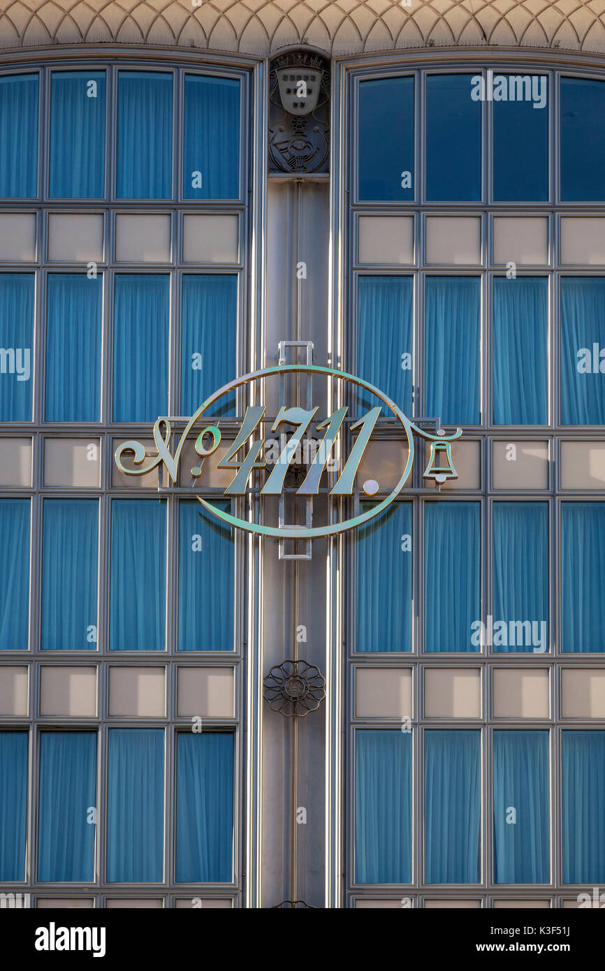 Stroke of 4711 in the cathedral square in cologne hi-res stock ...