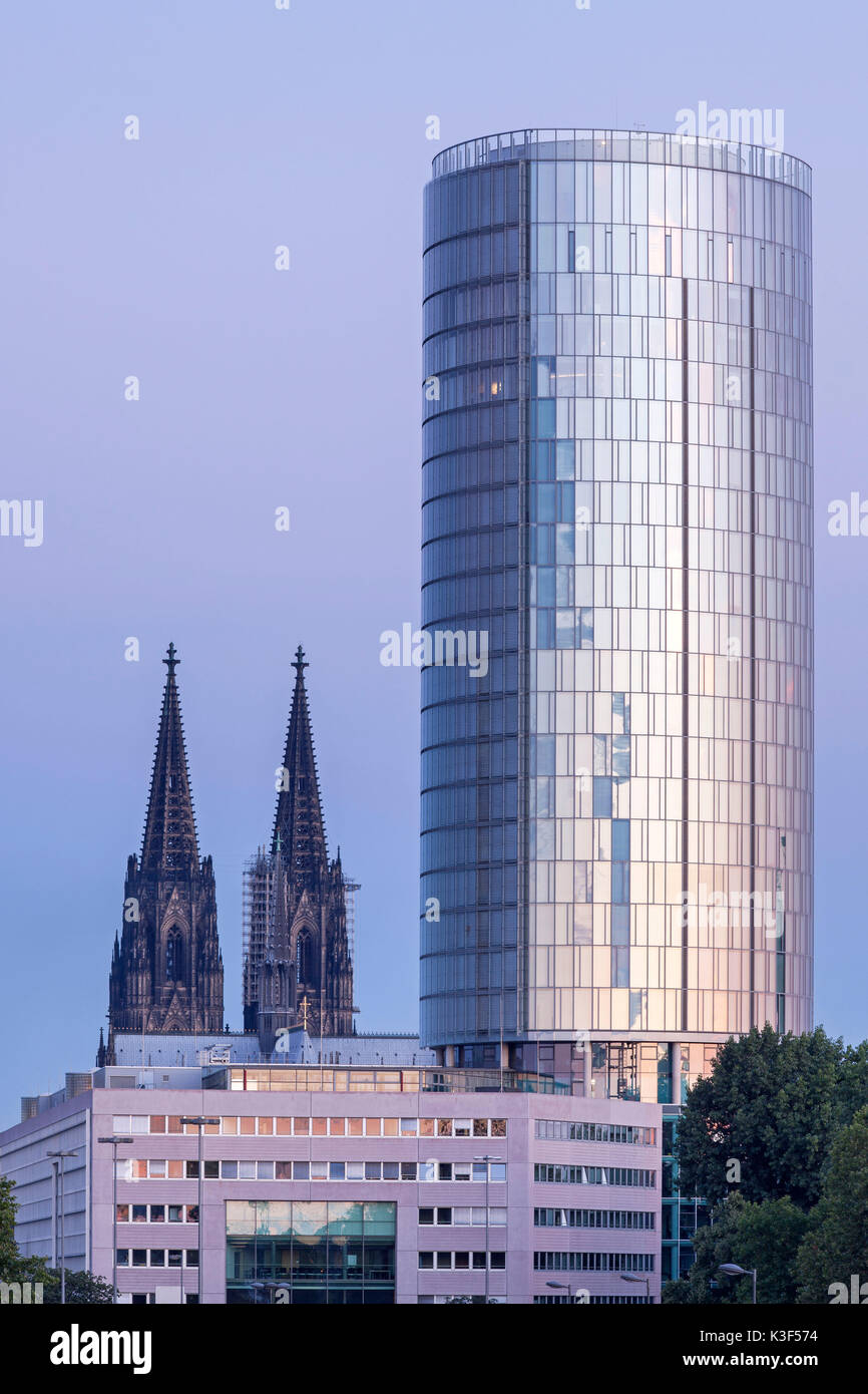 Cologne Cathedral and KölnTriangle, Cologne Deutz, North Rhine ...