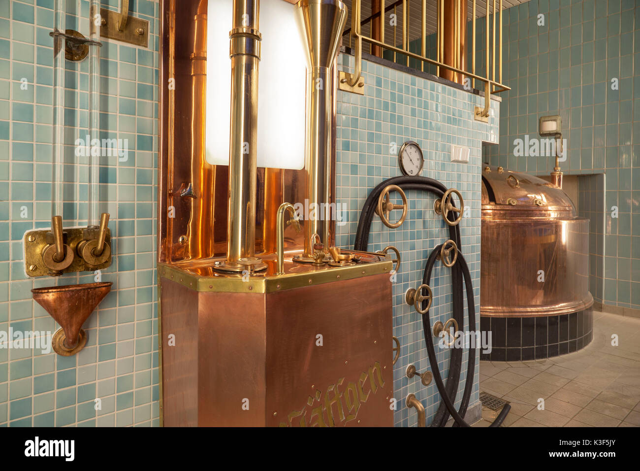 In the brewhouse of the Päffgen brewery in the Cologne Old Town ...