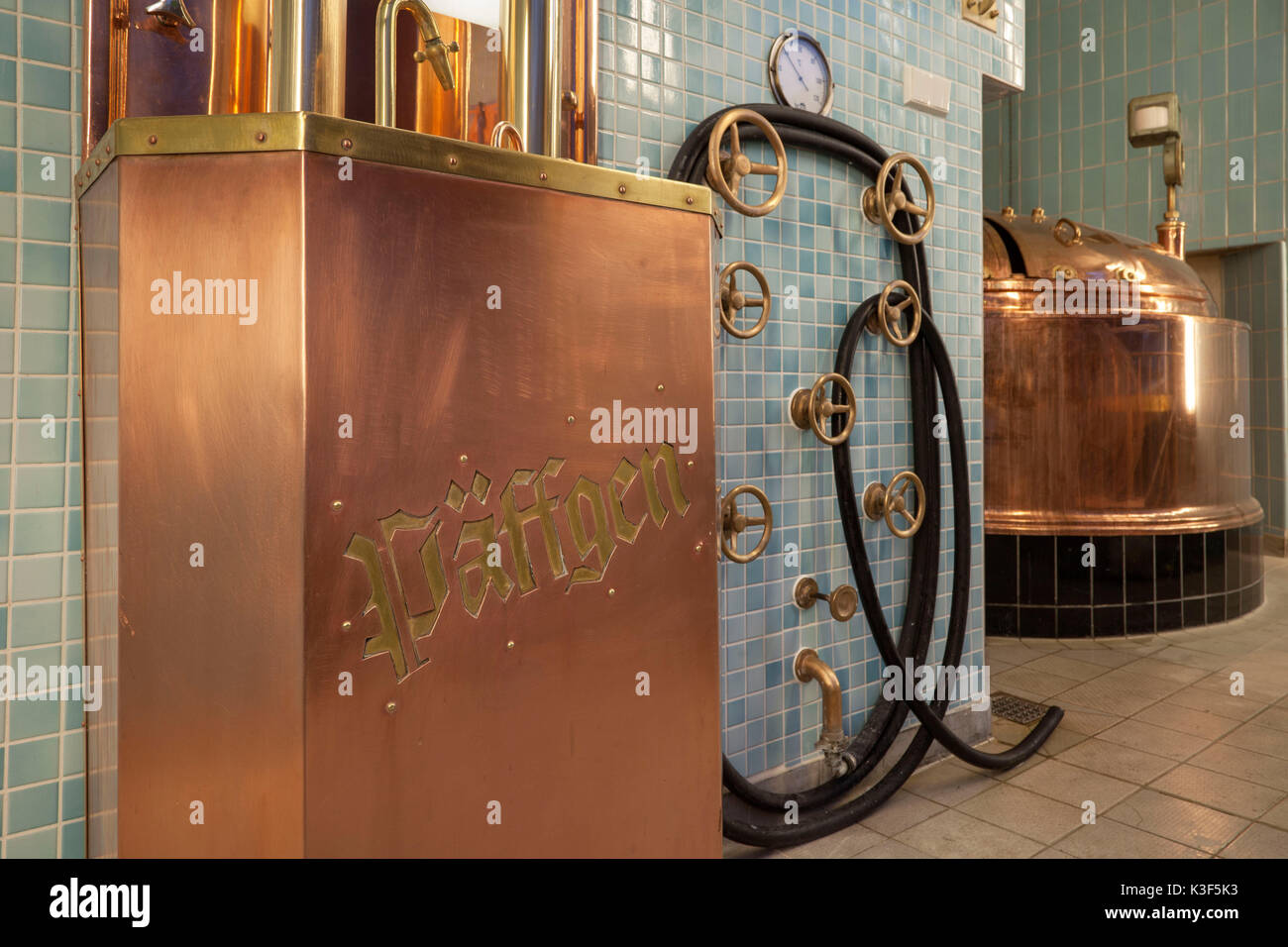 In the brewhouse of the Päffgen brewery in the Cologne Old Town ...