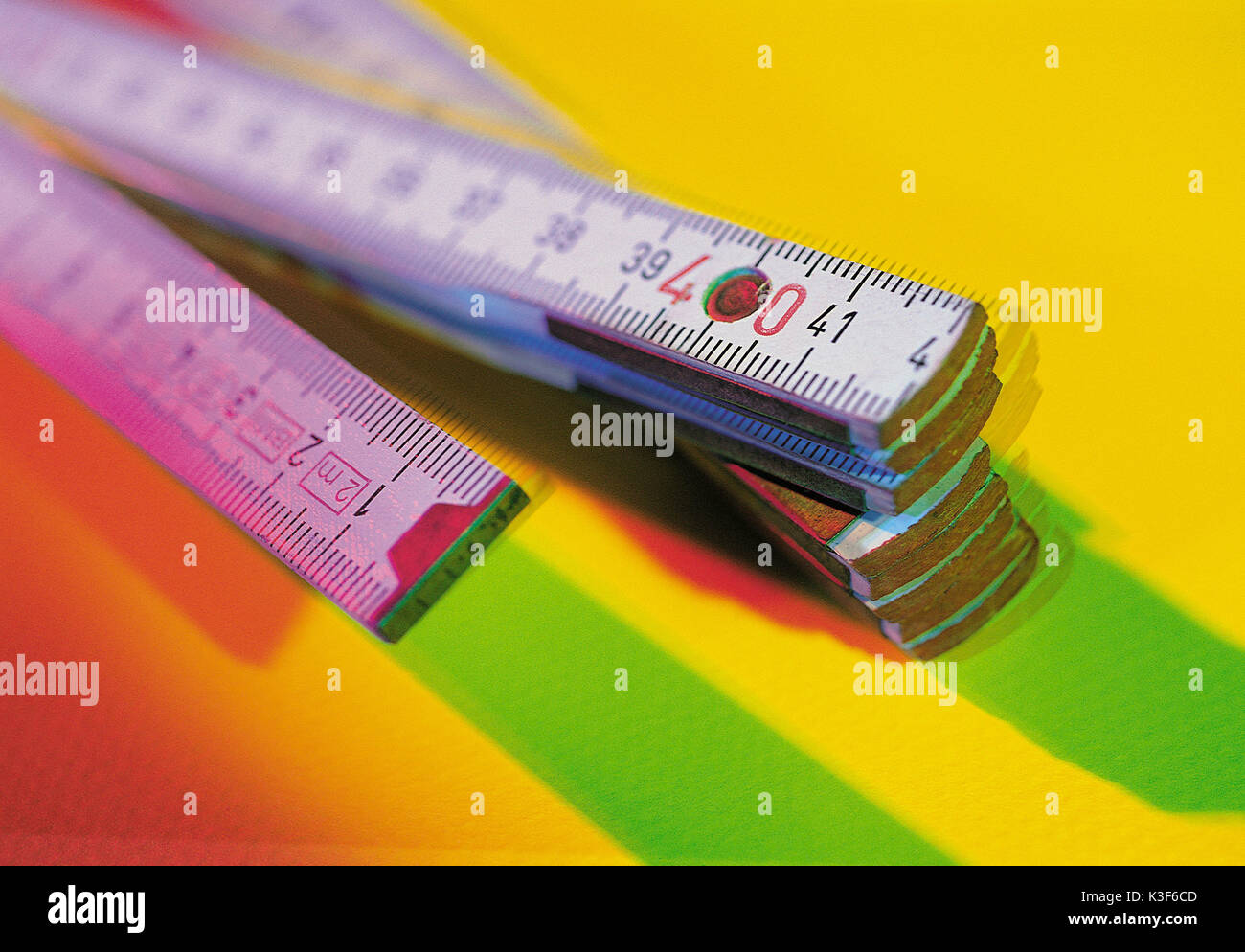 Folding reign, yard stick Stock Photo - Alamy