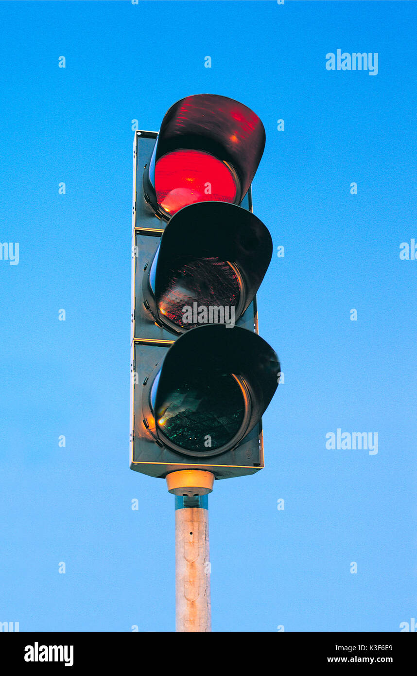 Red street traffic light Stock Photo - Alamy