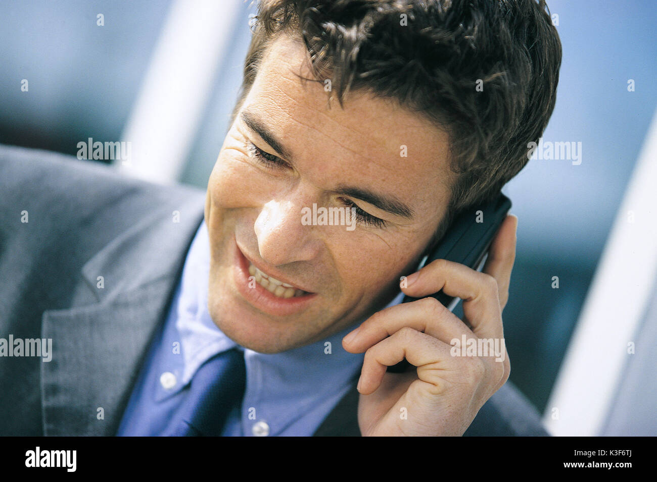 Portrait of a man with a mobile phone hi-res stock photography and ...