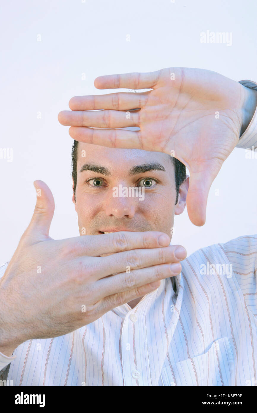 Man in white shirt forms hi-res stock photography and images - Alamy