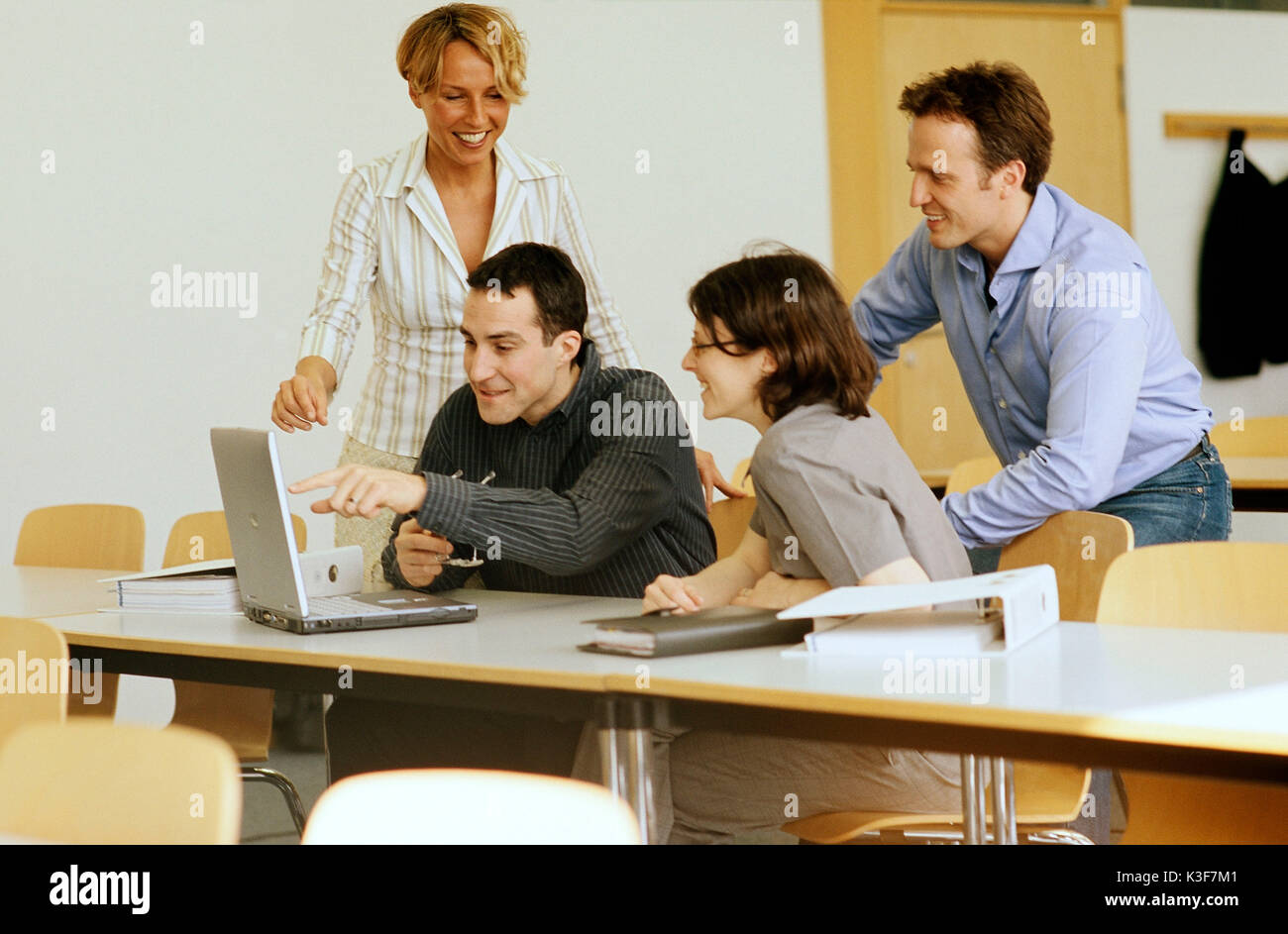 Group university students laptop hi-res stock photography and images ...