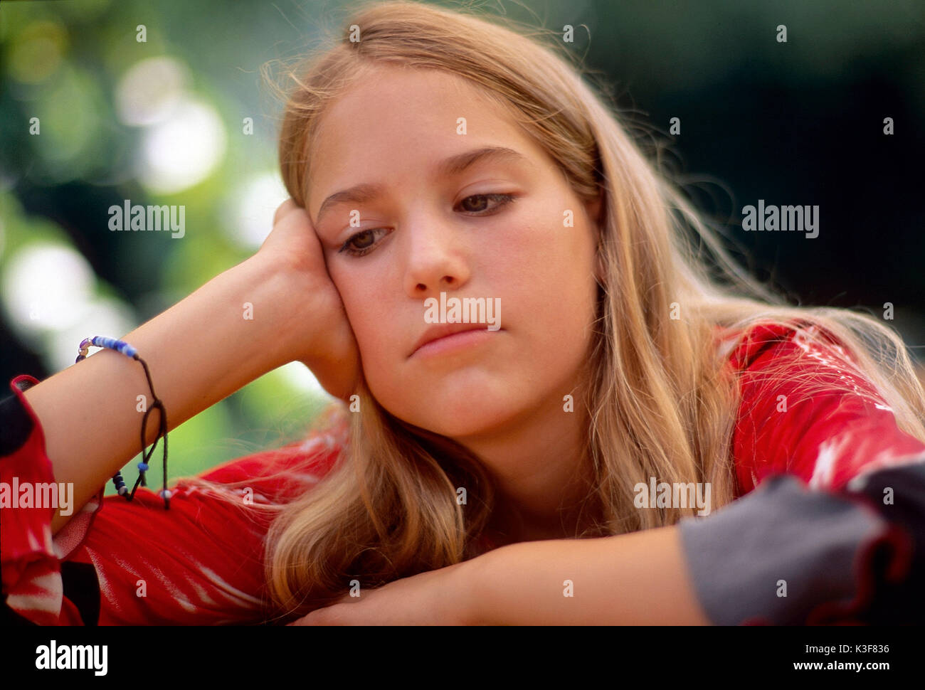 Portrait of pensive girl Stock Photo - Alamy Portrait of pensive girl Stock Photo - Alamy