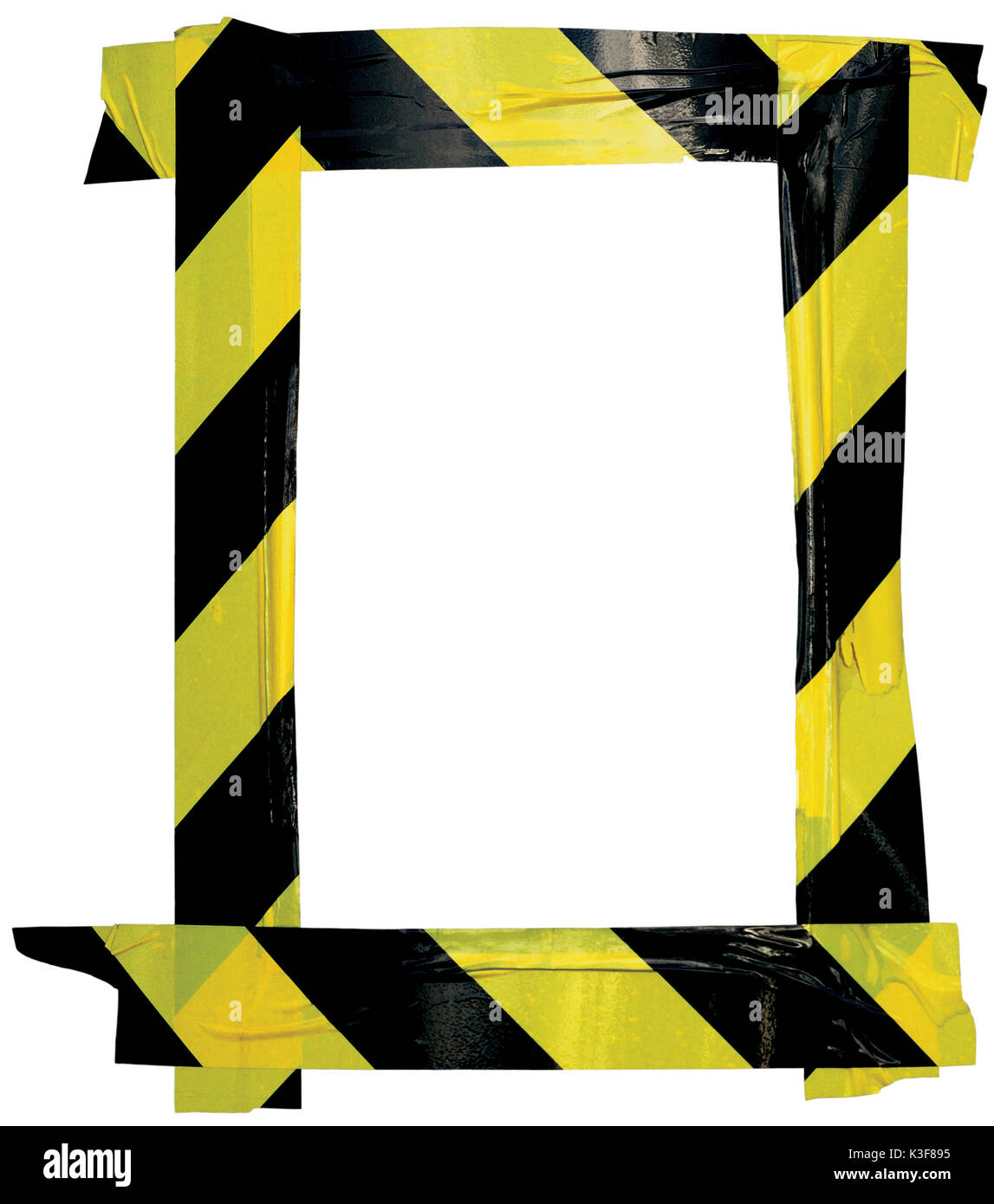 Yellow Black Caution Warning Tape Notice Sign Frame, Vertical Adhesive ...