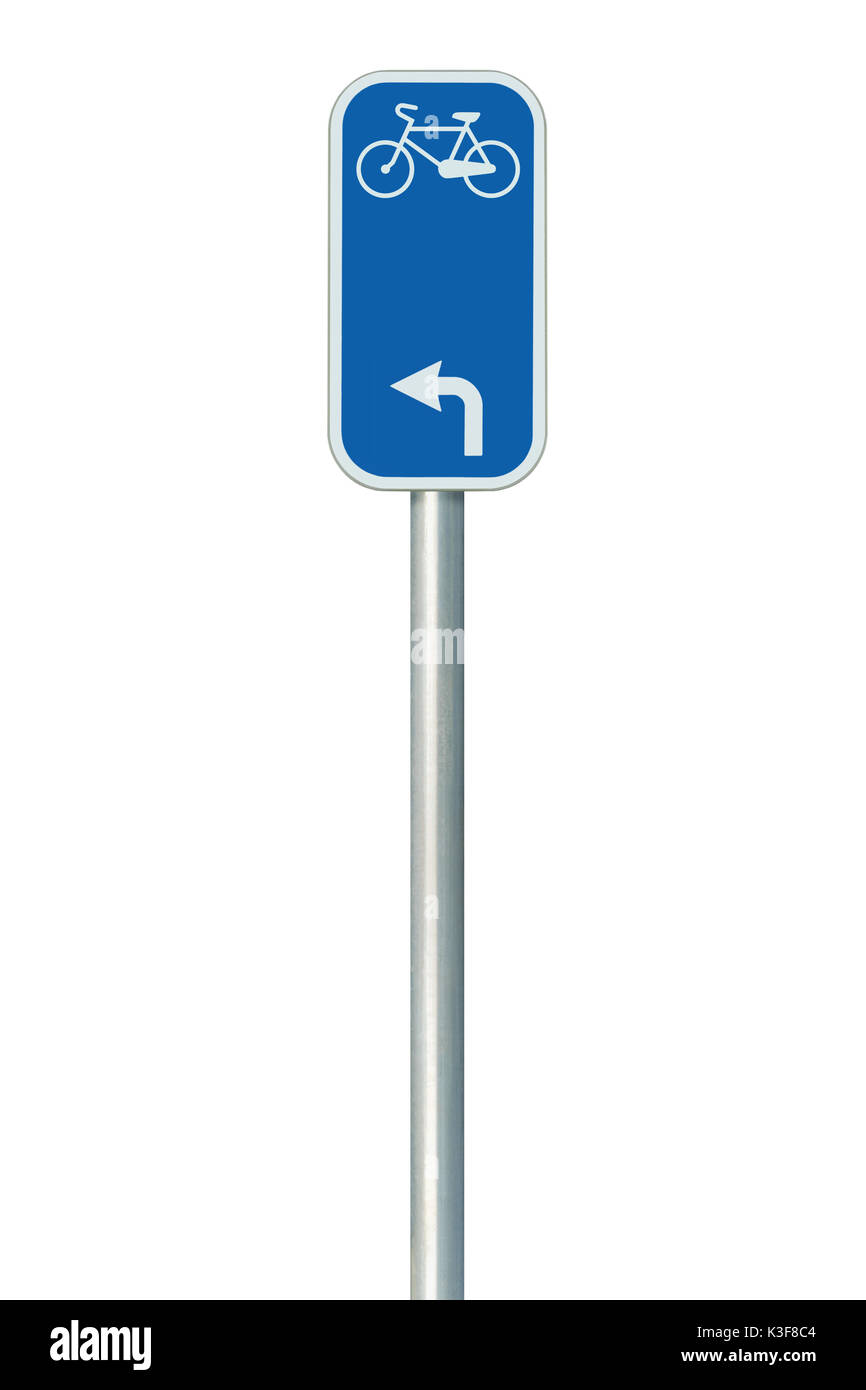 Bicycle route number road sign, large detailed isolated vertical ...