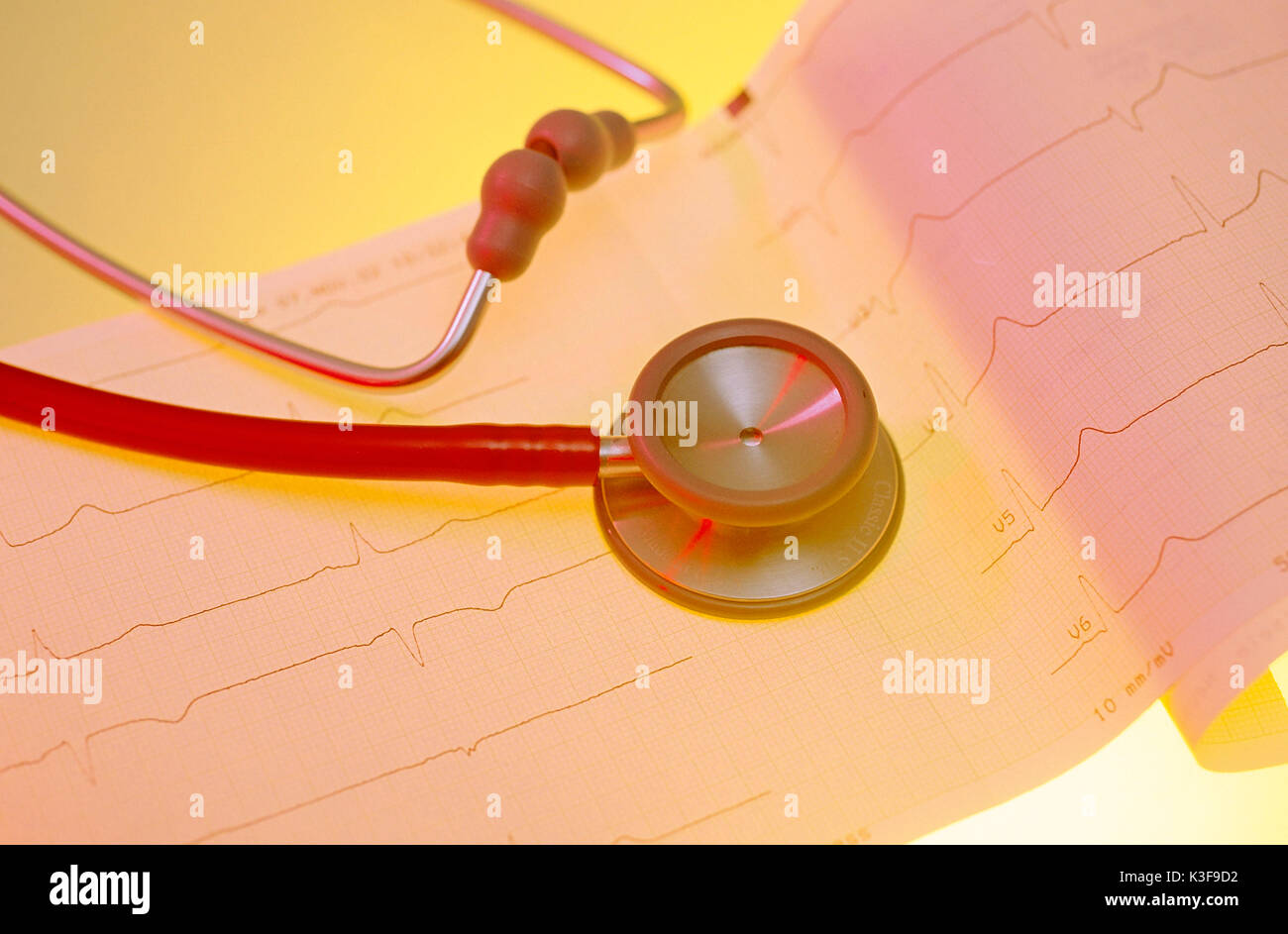 Stethoscope and ECG Stock Photo - Alamy