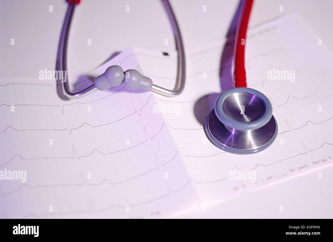 Stethoscope and ECG Stock Photo - Alamy