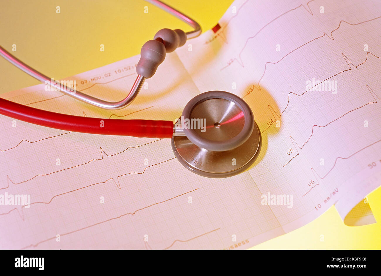 Stethoscope and ECG Stock Photo - Alamy