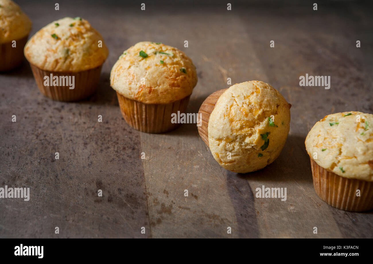 Row of Corn Muffins with Jalapeño Stock Photo - Alamy