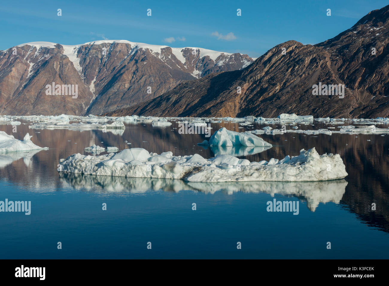 Greenland, Eastern Greenland, Scoresbysund aka Scoresby Sund. Scenic ...