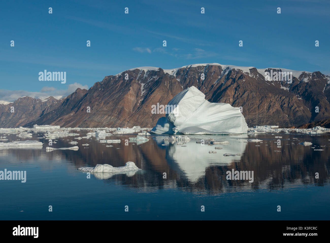 Greenland, Eastern Greenland, Scoresbysund aka Scoresby Sund. Scenic ...